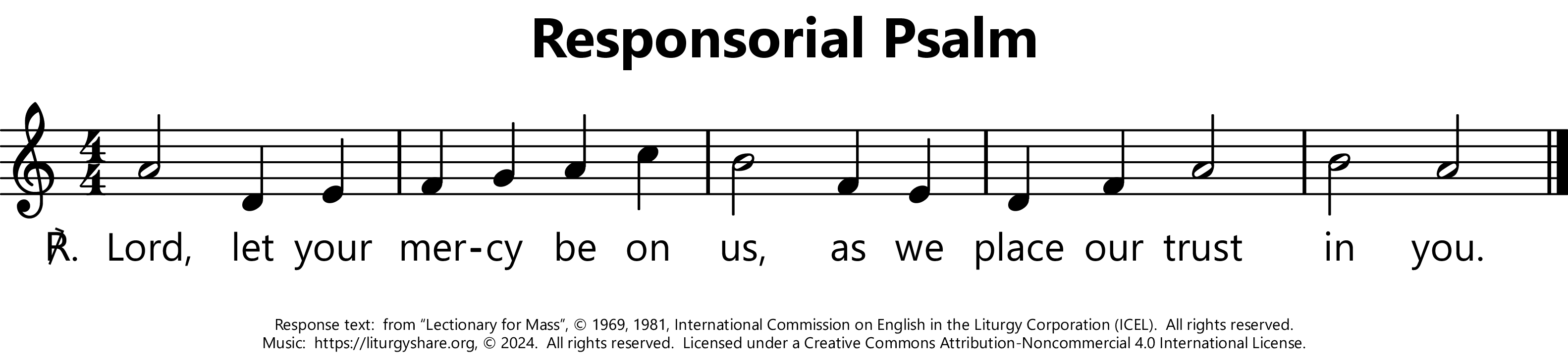 29th Sunday in Ordinary Time: Responsorial Psalm, Year B